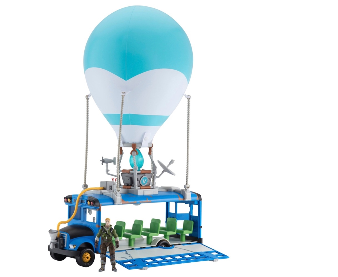 Fortnite 35cm Battle Bus Deluxe Feature Vehicle With 10cm Articulated Jonesy Figure