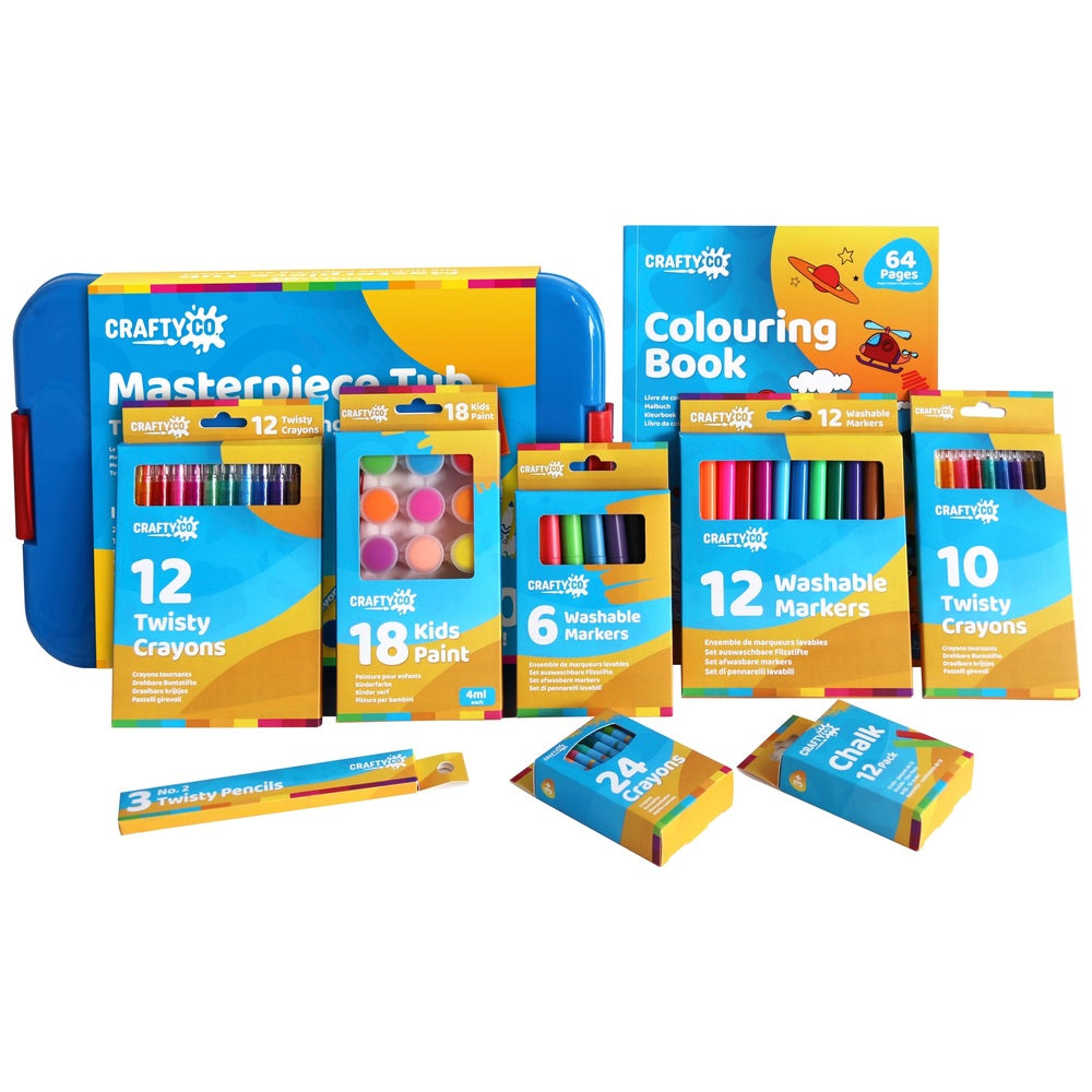 Crafty Co. Masterpiece Tub: The Ultimate Colouring Collection Over 100