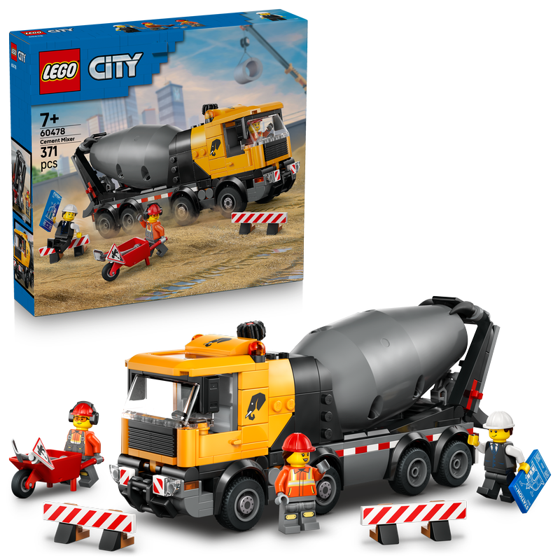 Lego® City Cement Mixer Construction Toy For Kids 60478